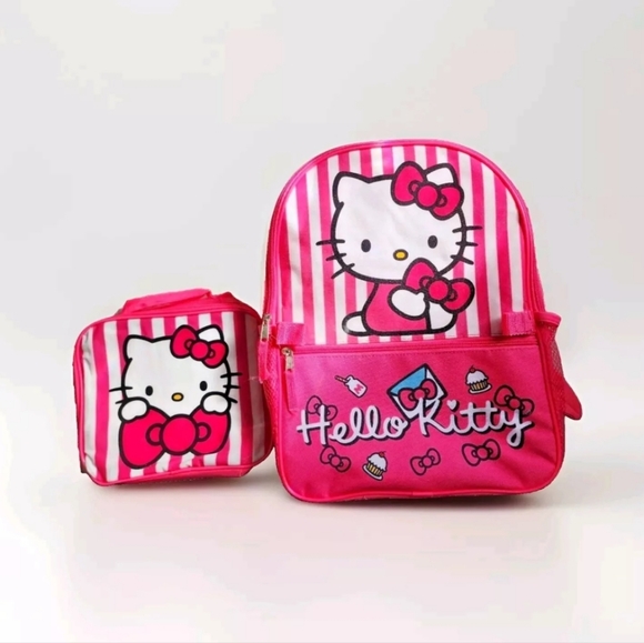 Hello Kitty | Accessories | Hello Kitty Pink Bow Bookbag With Matching ...